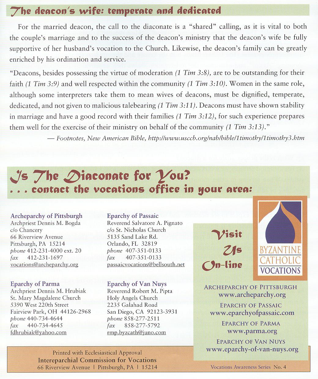 byzantine catholic vocations